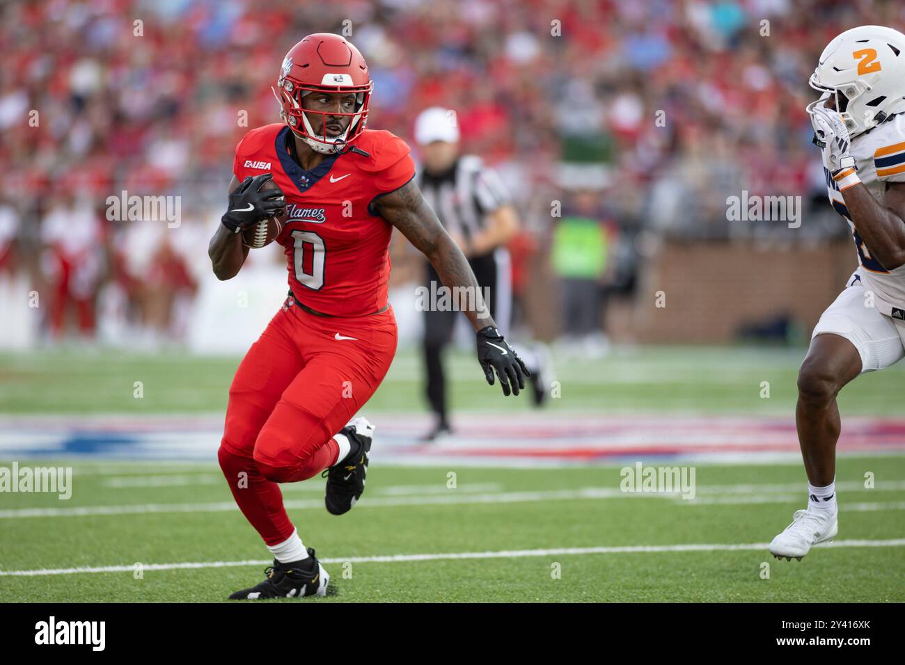 Lynchburg, VA, USA. 14th Sep, 2024. Liberty Flames running back Billy ...