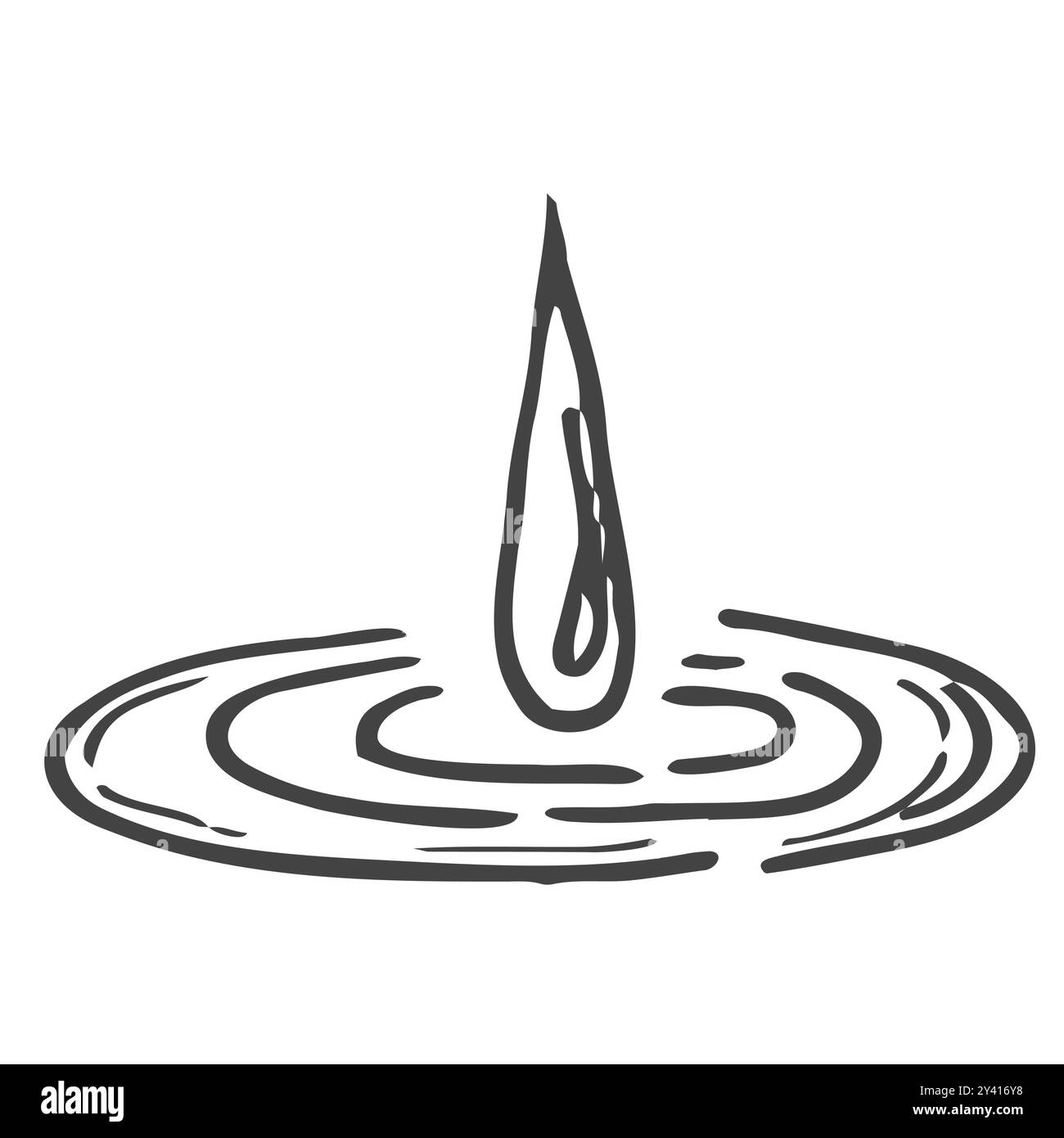Water drop hand drawn outline doodle icon. Clear fresh water drop ...