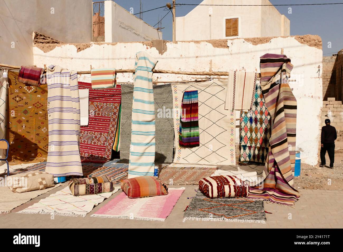 food products and handicrafts displayed in the shops of the Moroccan ...