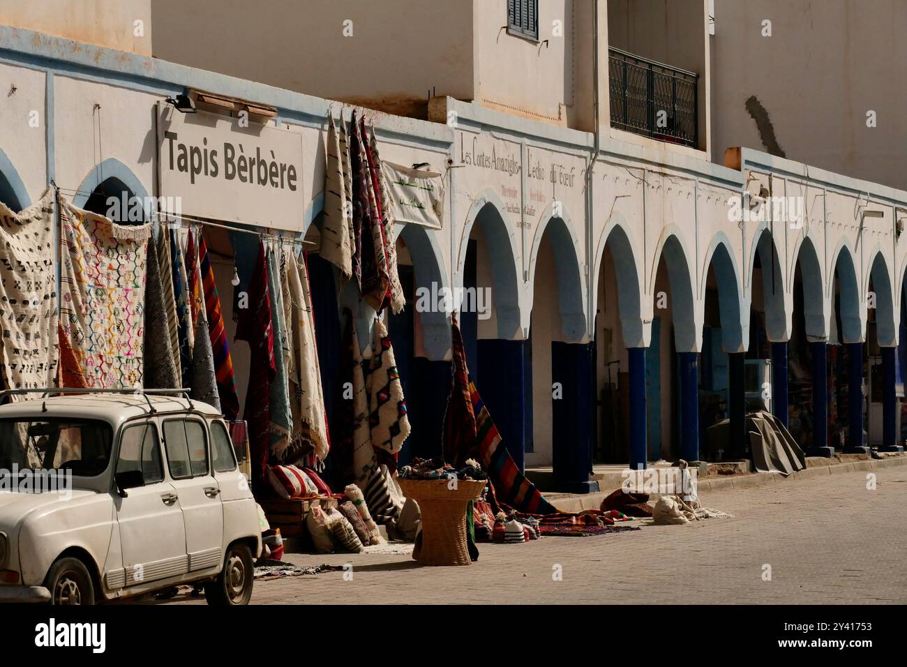 food products and handicrafts displayed in the shops of the Moroccan ...