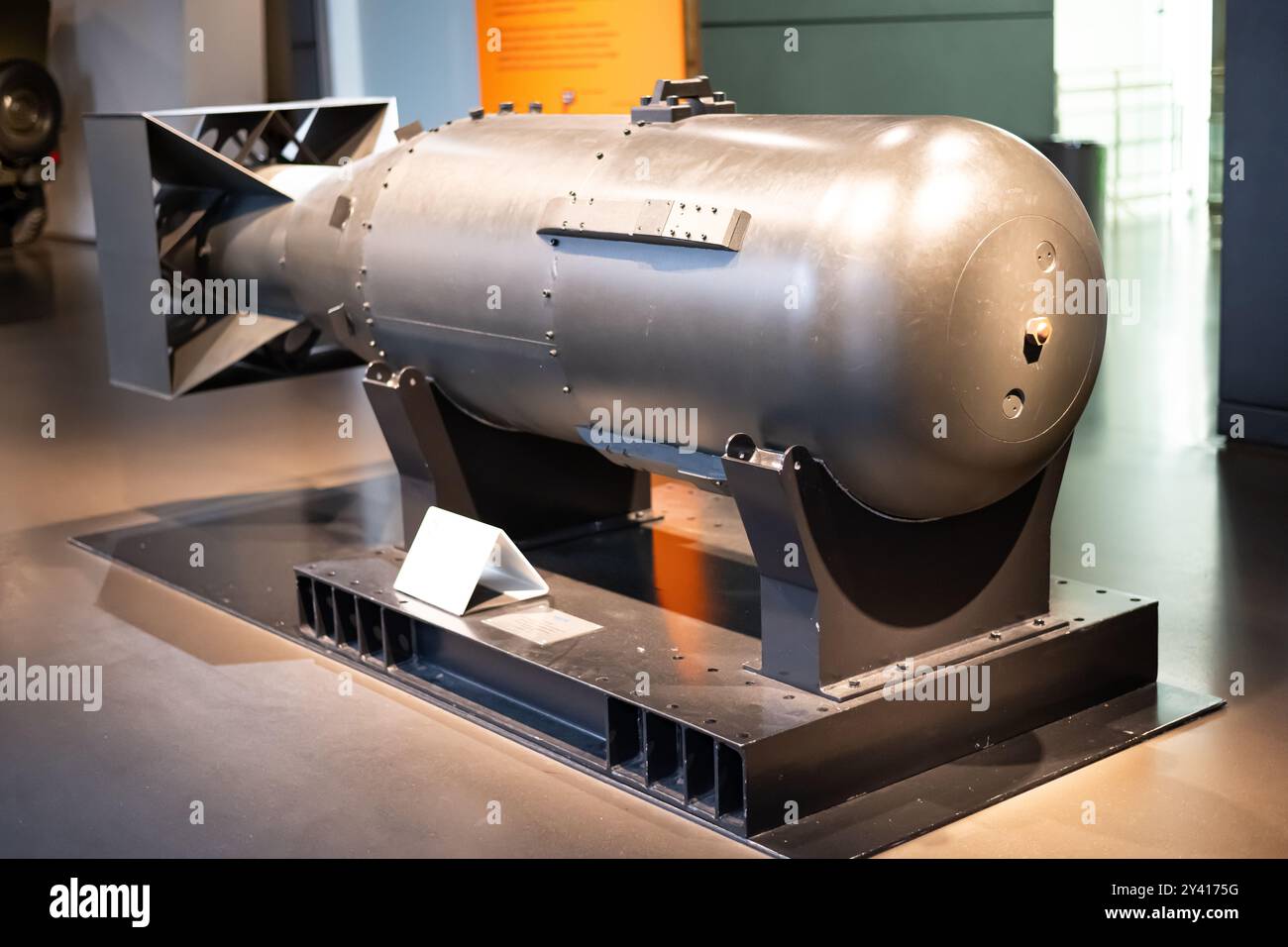 The 'Little Boy' atomic bomb as exhibition in the museum Stock Photo ...