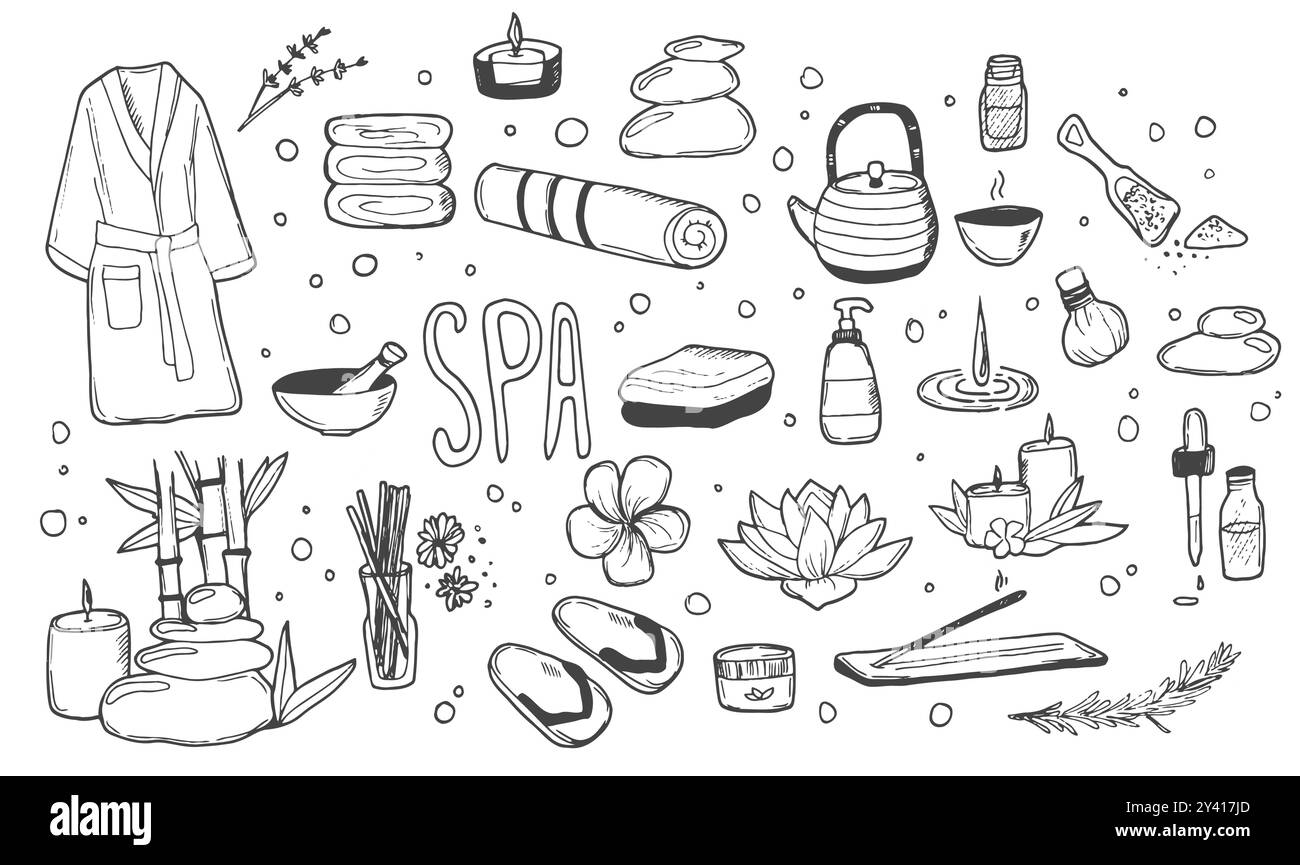 Body care massaging Stock Vector Images - Alamy