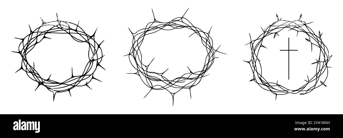 Crown of Thorns Continuous one line drawing Stock Vector Image & Art ...