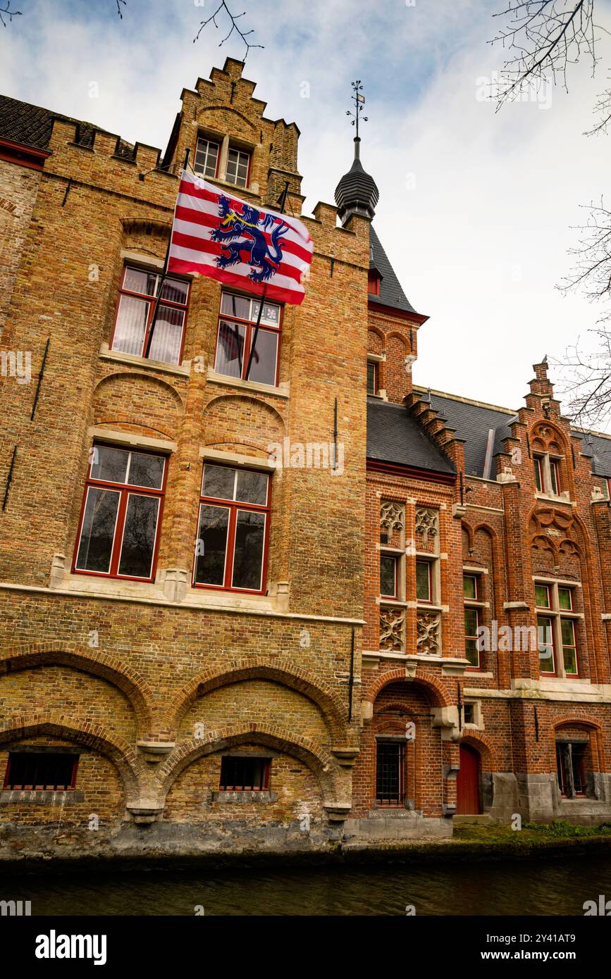 Flemish Gothic Revival architecture in Bruges, Belgium Stock Photo - Alamy