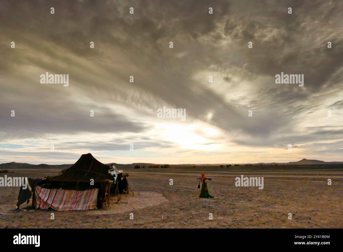 Merzouga, the gateway to the Sahara desert in the province of Al ...