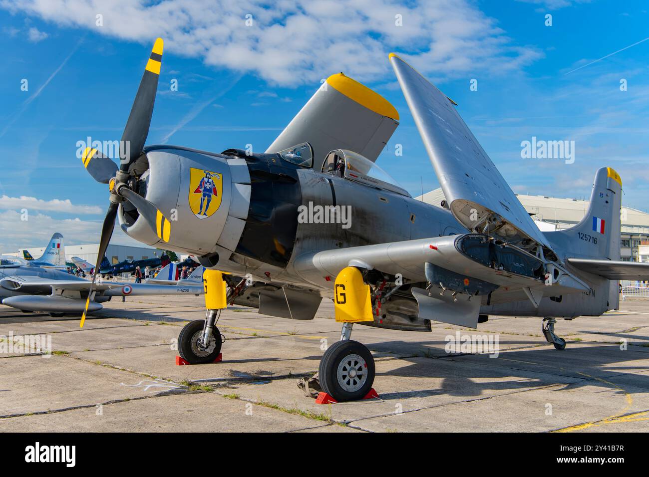 Douglas AD-4N Skyraider at Air Legend Air Show 2024 in Melun, France ...