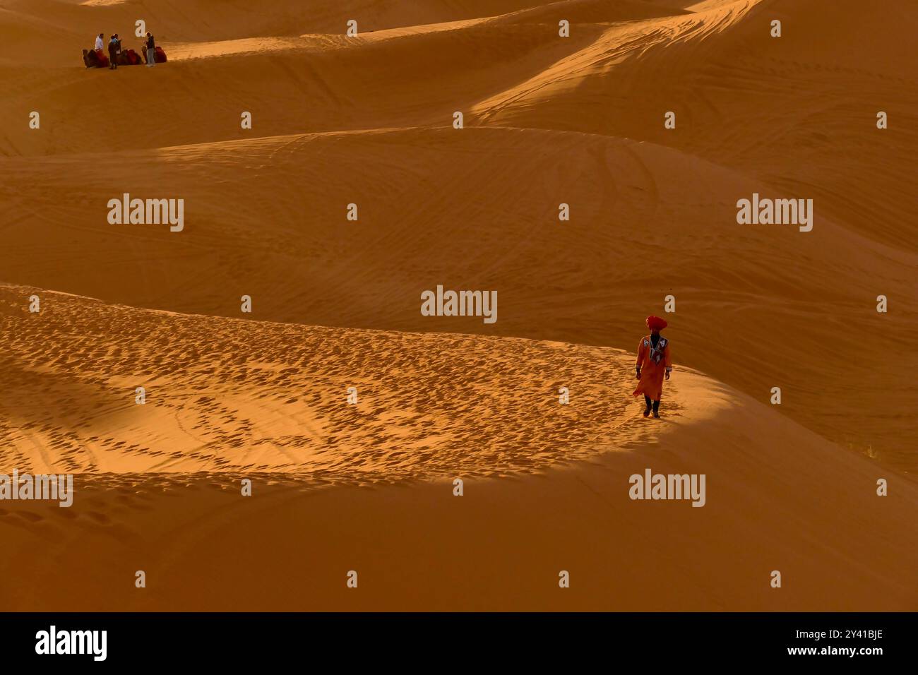 Merzouga, the gateway to the Sahara desert in the province of Al ...