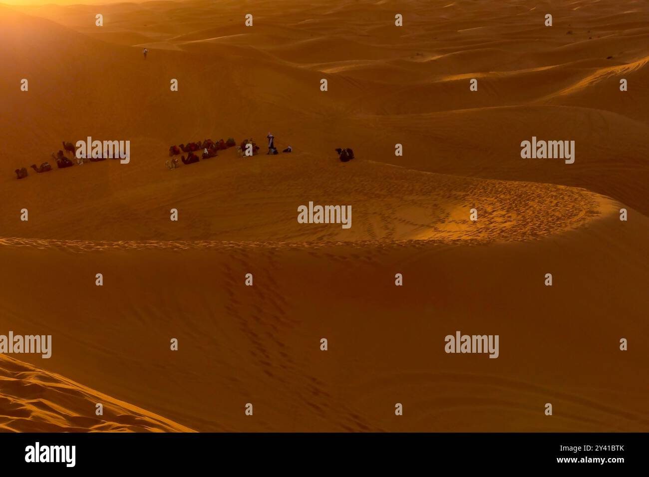 Merzouga, the gateway to the Sahara desert in the province of Al ...