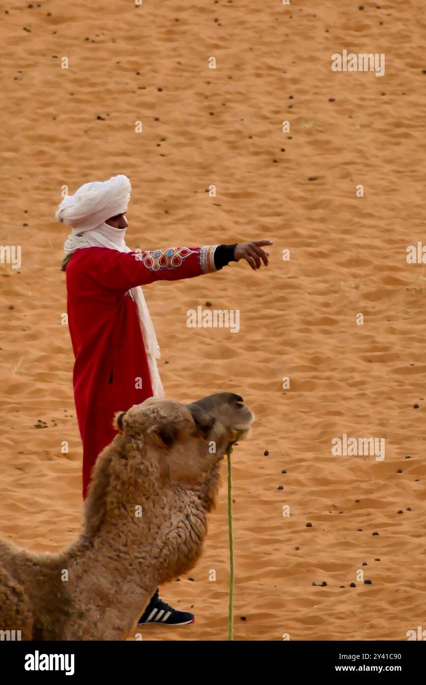 Merzouga, the gateway to the Sahara desert in the province of Al ...