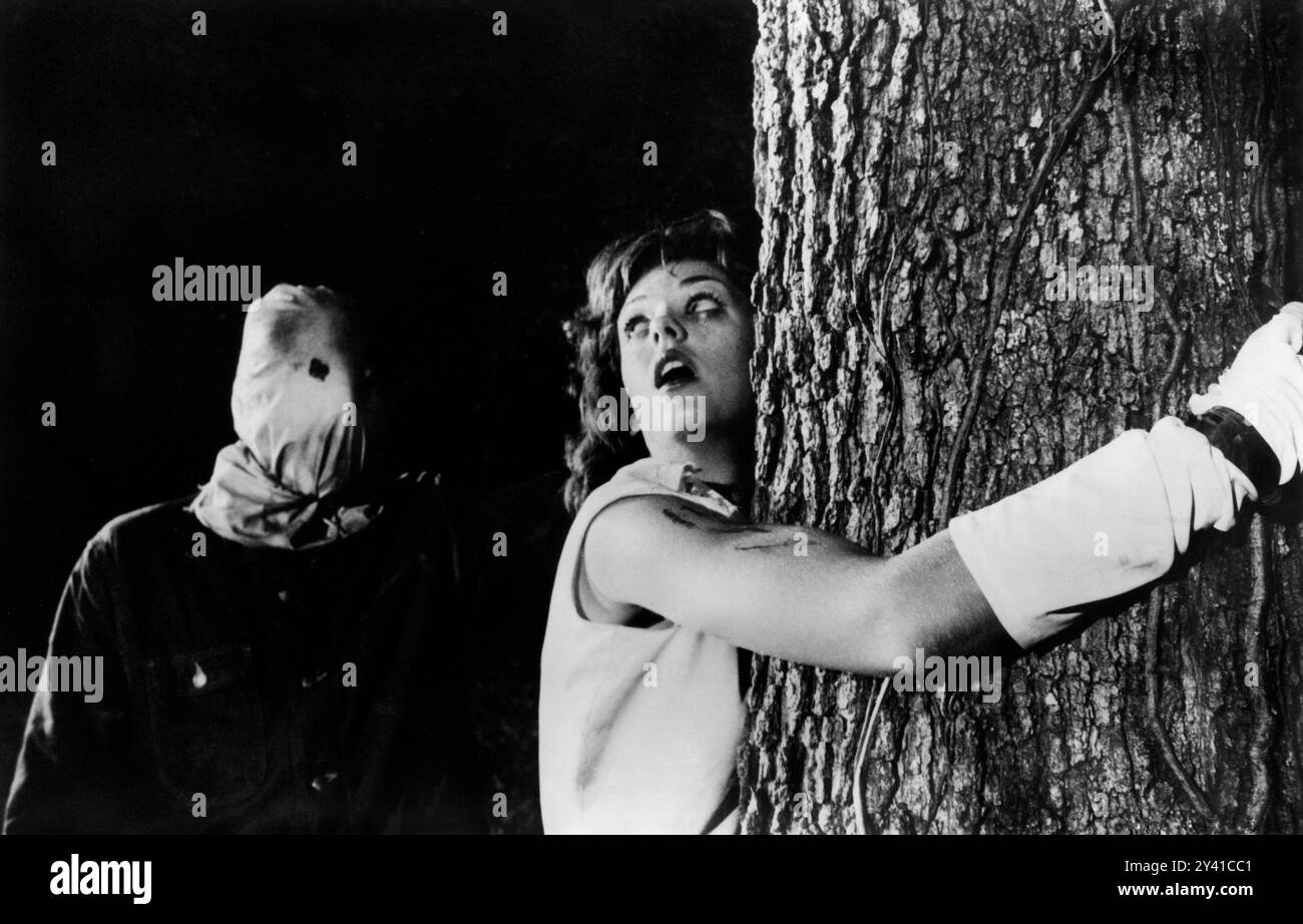 Bud Davis, Cindy Butler, on-set of the film, "The Town That Dreaded ...