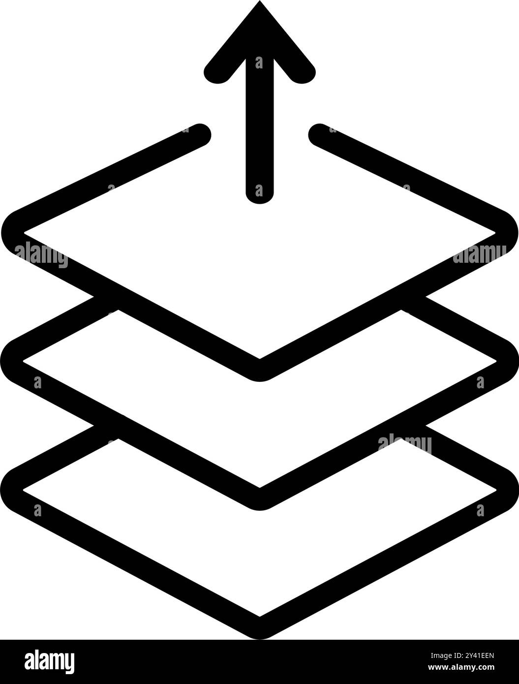 layer up, layer shift up - vector icon Stock Vector Image & Art - Alamy