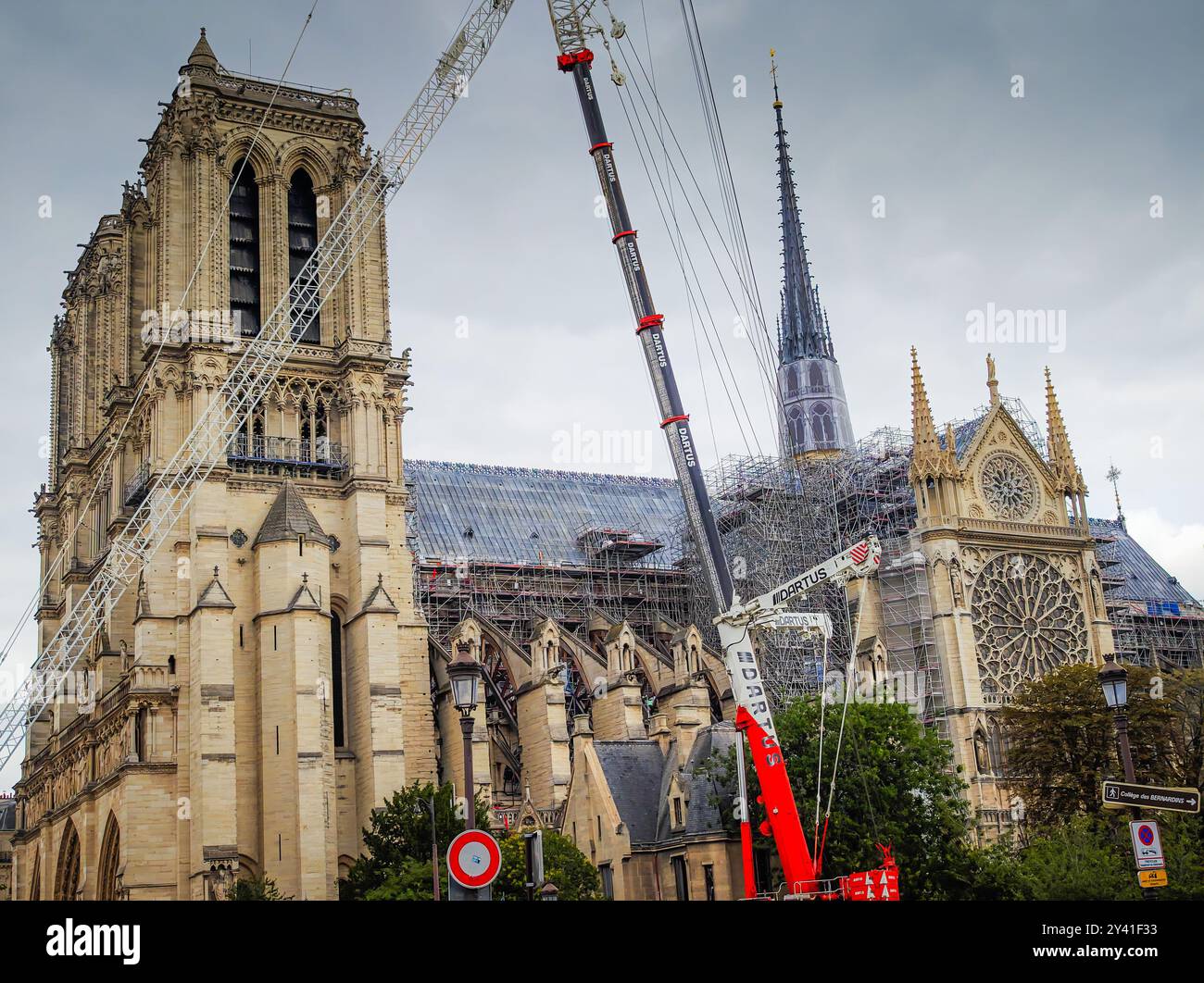 09 15 2024 - Paris, France. Notre Dame construction site with ...