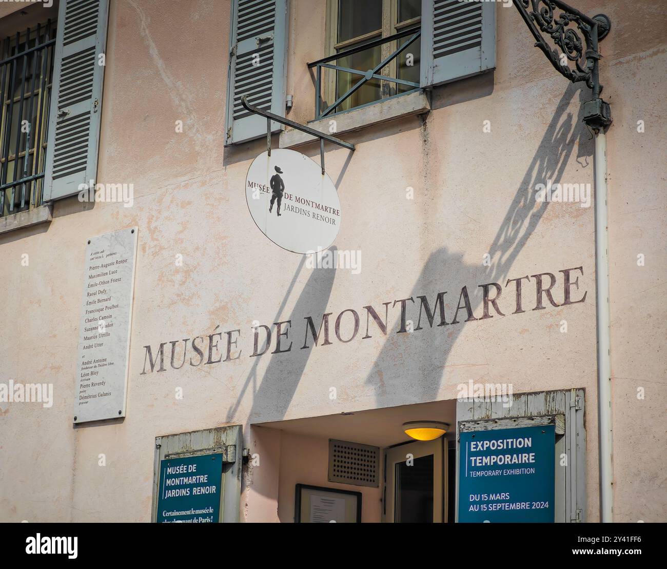 09 15 2024 - Paris, France. Entrance of the Musee de Montmartre, a ...