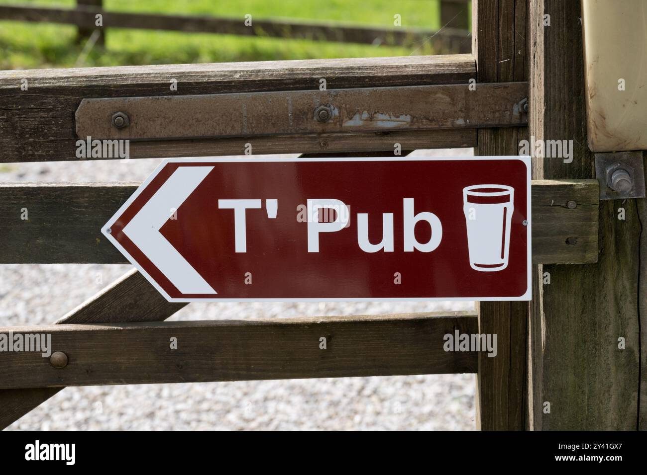 Tourist information sign next to holiday accommodation at Ribblehead ...
