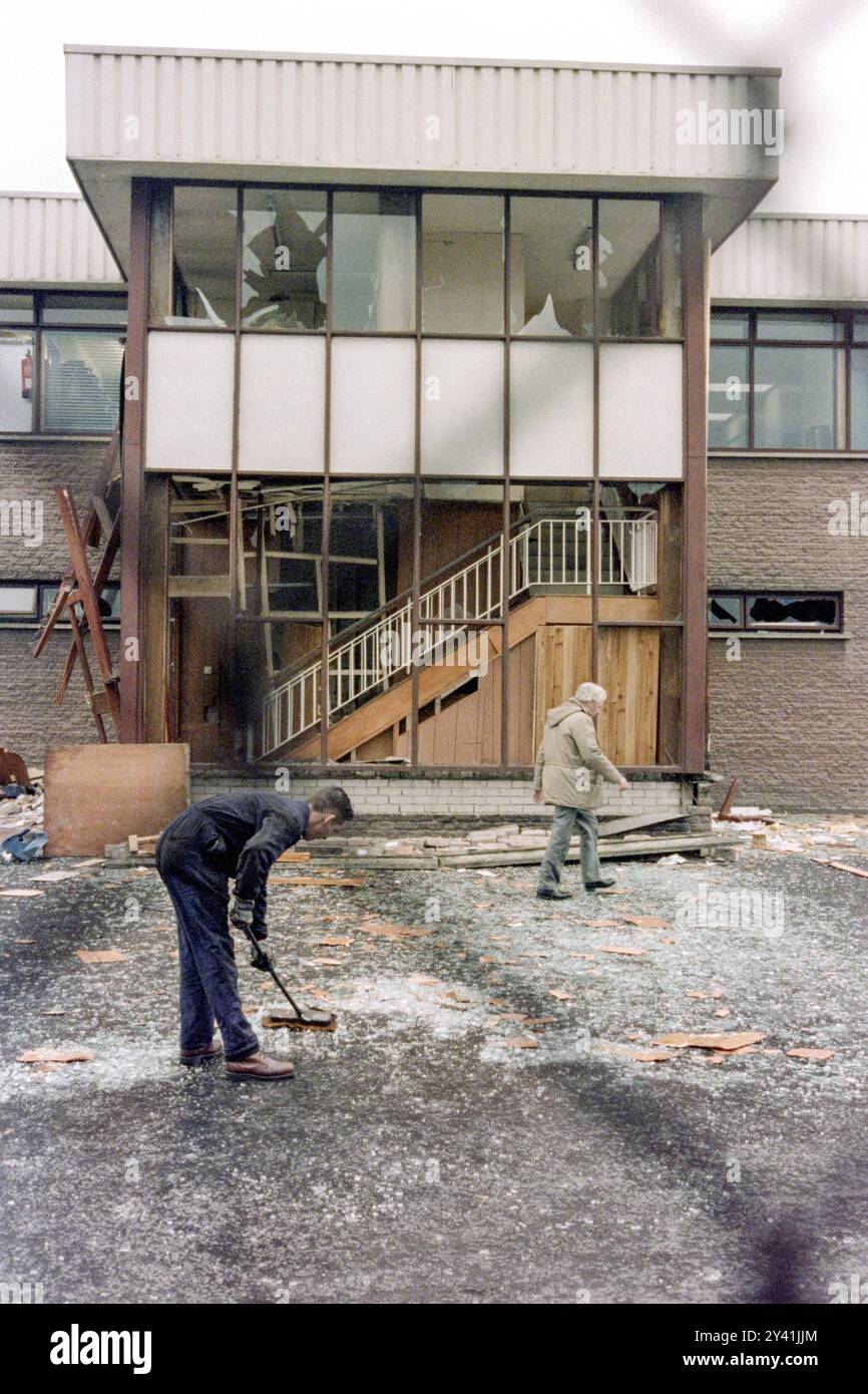 Cleanup following a IRA bombing, as the city prepares to mark the 20th ...