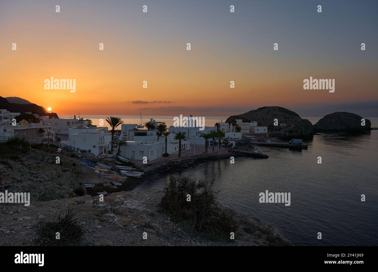 Sunrise La Isleta del Moro Stock Photo - Alamy