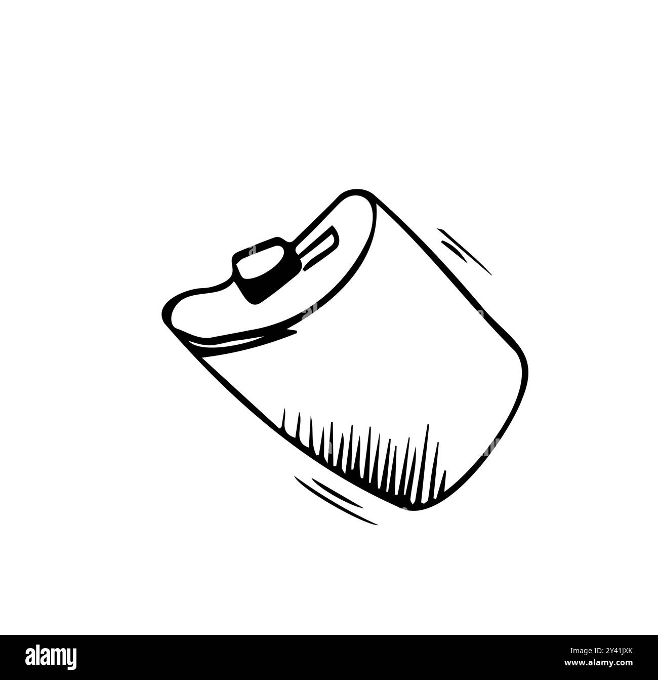 Water flask hand-drawn vector illustration in doodle style. Flask icon ...