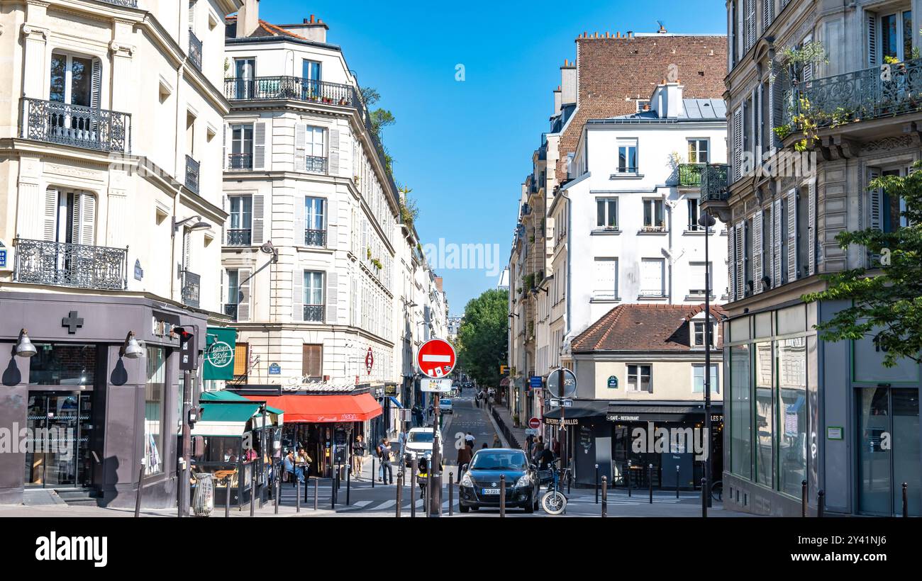 Paris, France, Cityscape of Bastille area, Editorial only Stock Photo ...