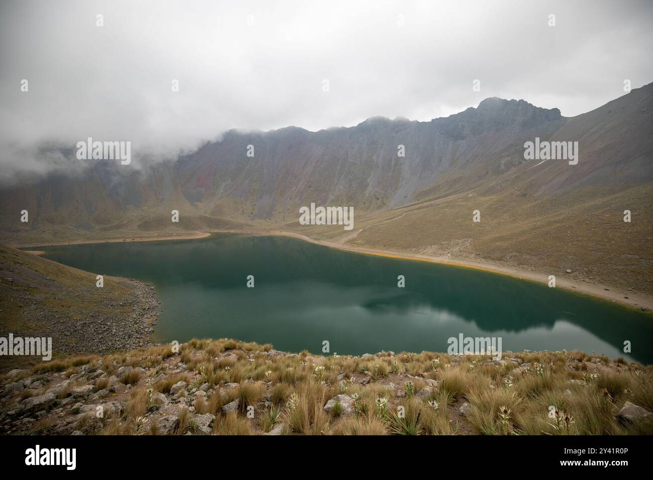 Laguna del Sol ️ in the Nevado de Toluca, a national park located on a ...