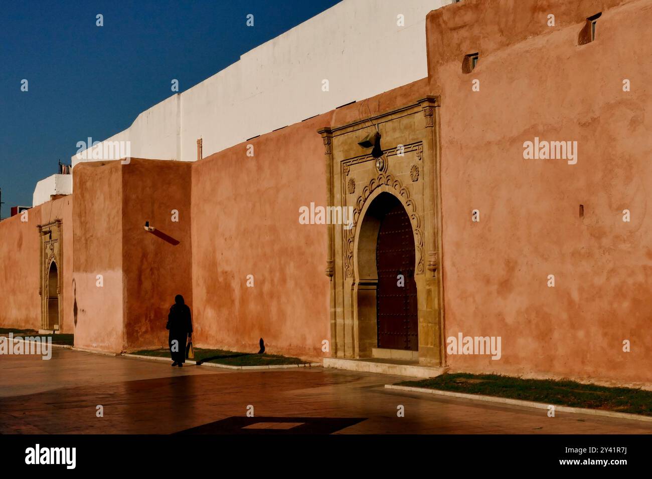 The fortification walls of the ancient Medina of Rabat, Morocco, North ...