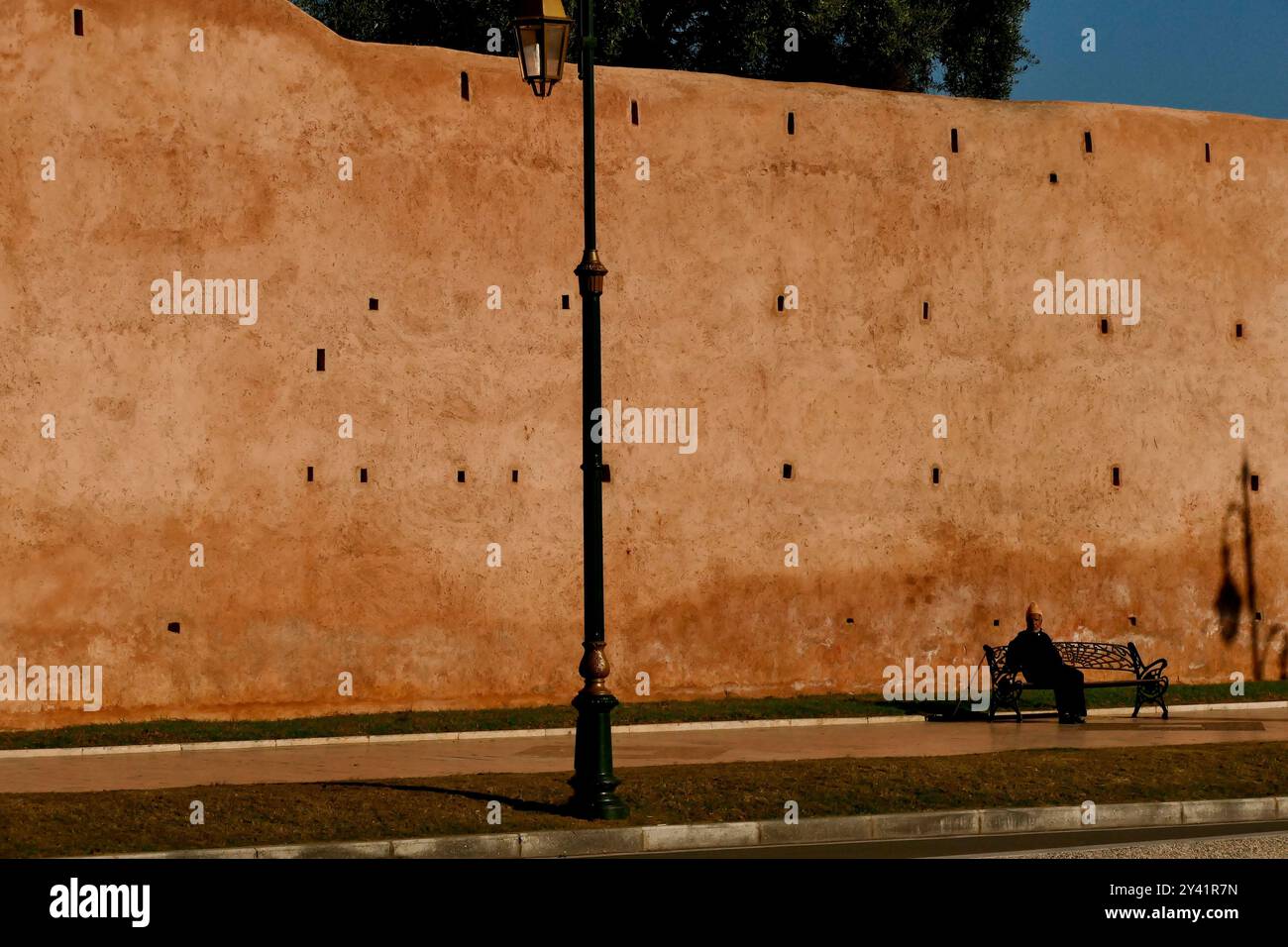 The fortification walls of the ancient Medina of Rabat, Morocco, North ...