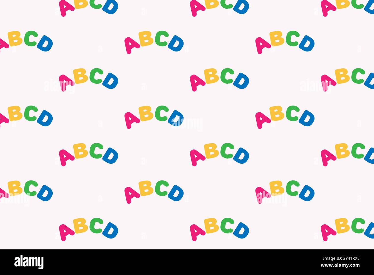 A B C pattern. Pattern for kids. Vector illustration Stock Vector Image ...