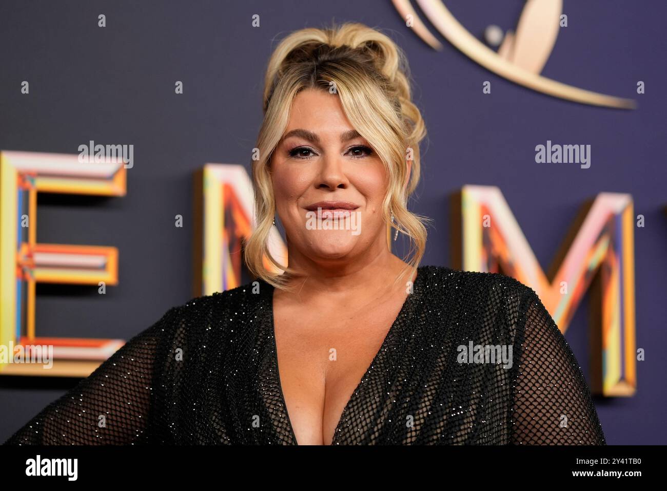 Heather McMahan arrives at the 76th Primetime Emmy Awards on Sunday ...