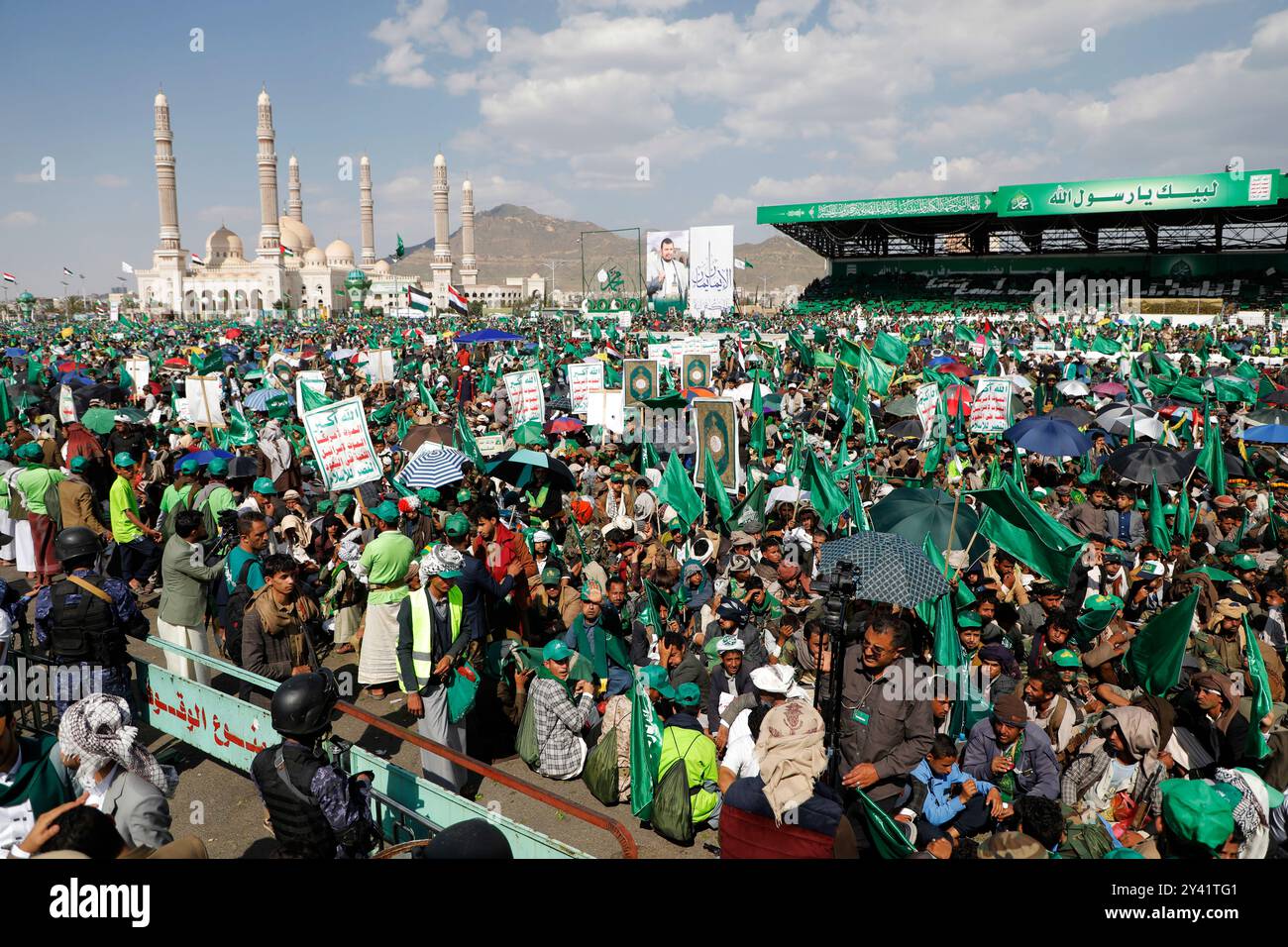 Sanaa, Sanaa, Yemen. 15th Sep, 2024. Yemeni Muslims attend a rally ...