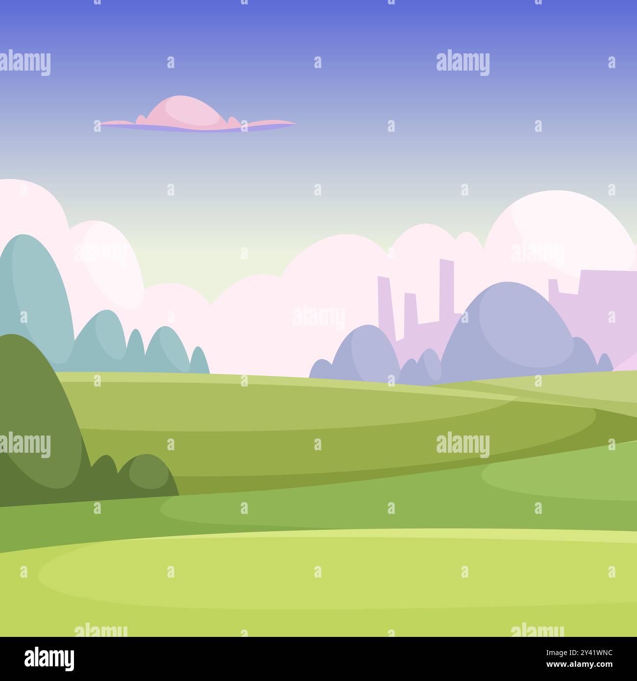 outdoor landscape. horizontal summer season background with green ...
