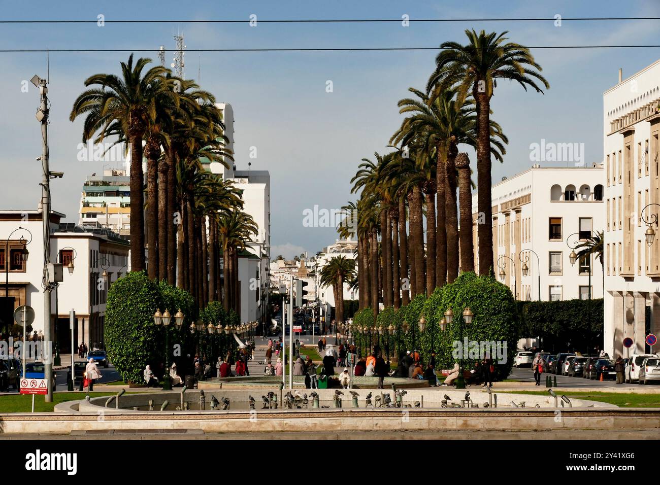 The nouvelle ville of Rabat, modern neighborhood with colonial ...