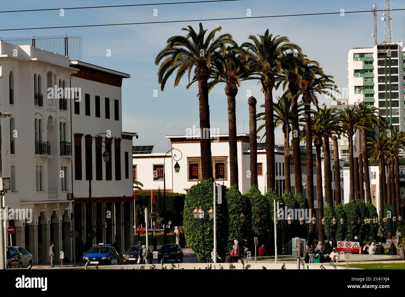 The nouvelle ville of Rabat, modern neighborhood with colonial ...