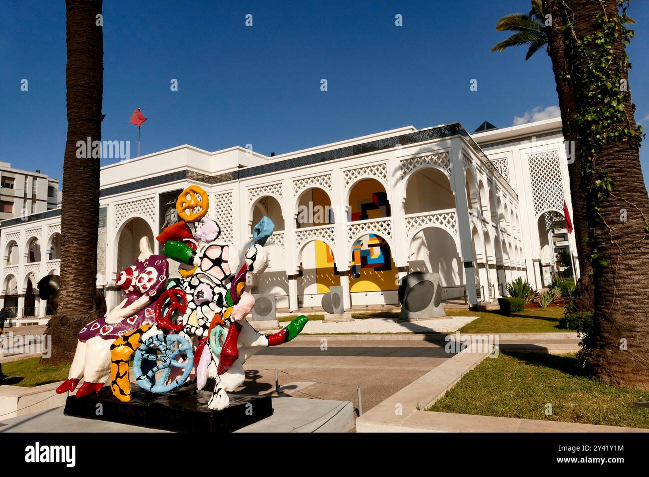 The nouvelle ville of Rabat, modern neighborhood with colonial ...