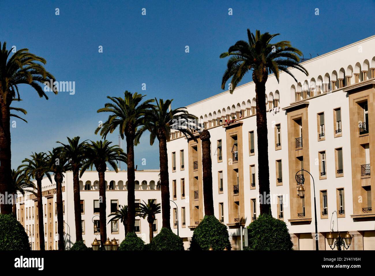 The nouvelle ville of Rabat, modern neighborhood with colonial ...