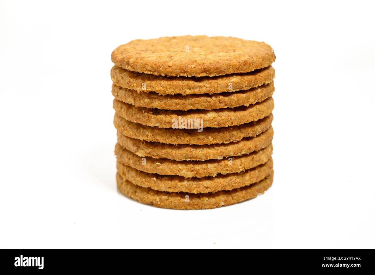 Cookies stack isolated on white background Stock Photo - Alamy