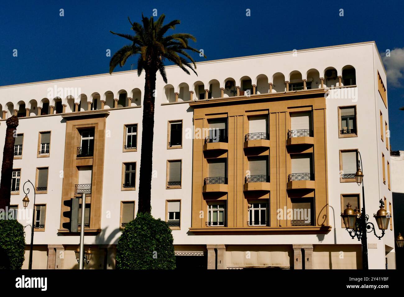 The nouvelle ville of Rabat, modern neighborhood with colonial ...