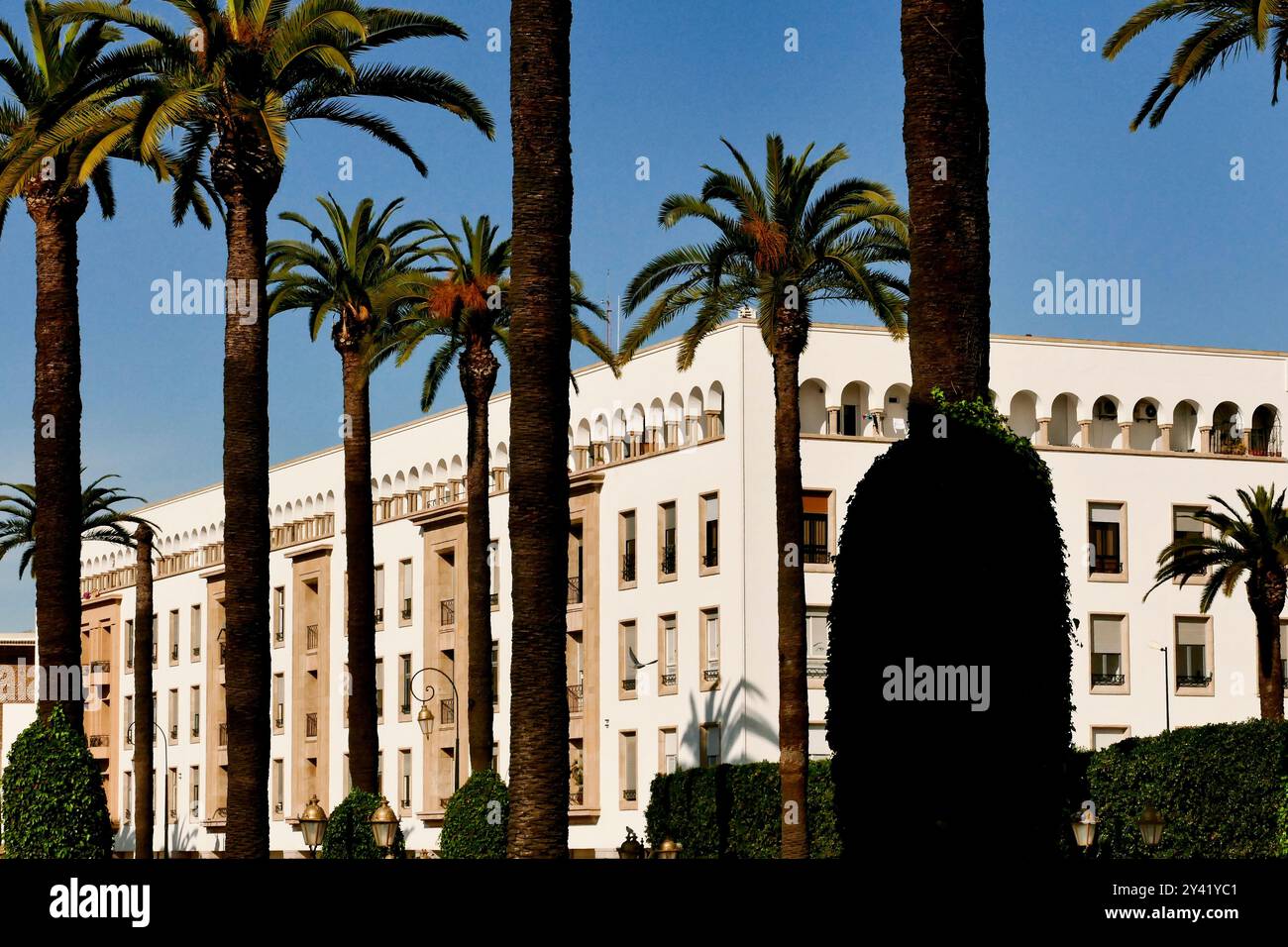 The nouvelle ville of Rabat, modern neighborhood with colonial ...