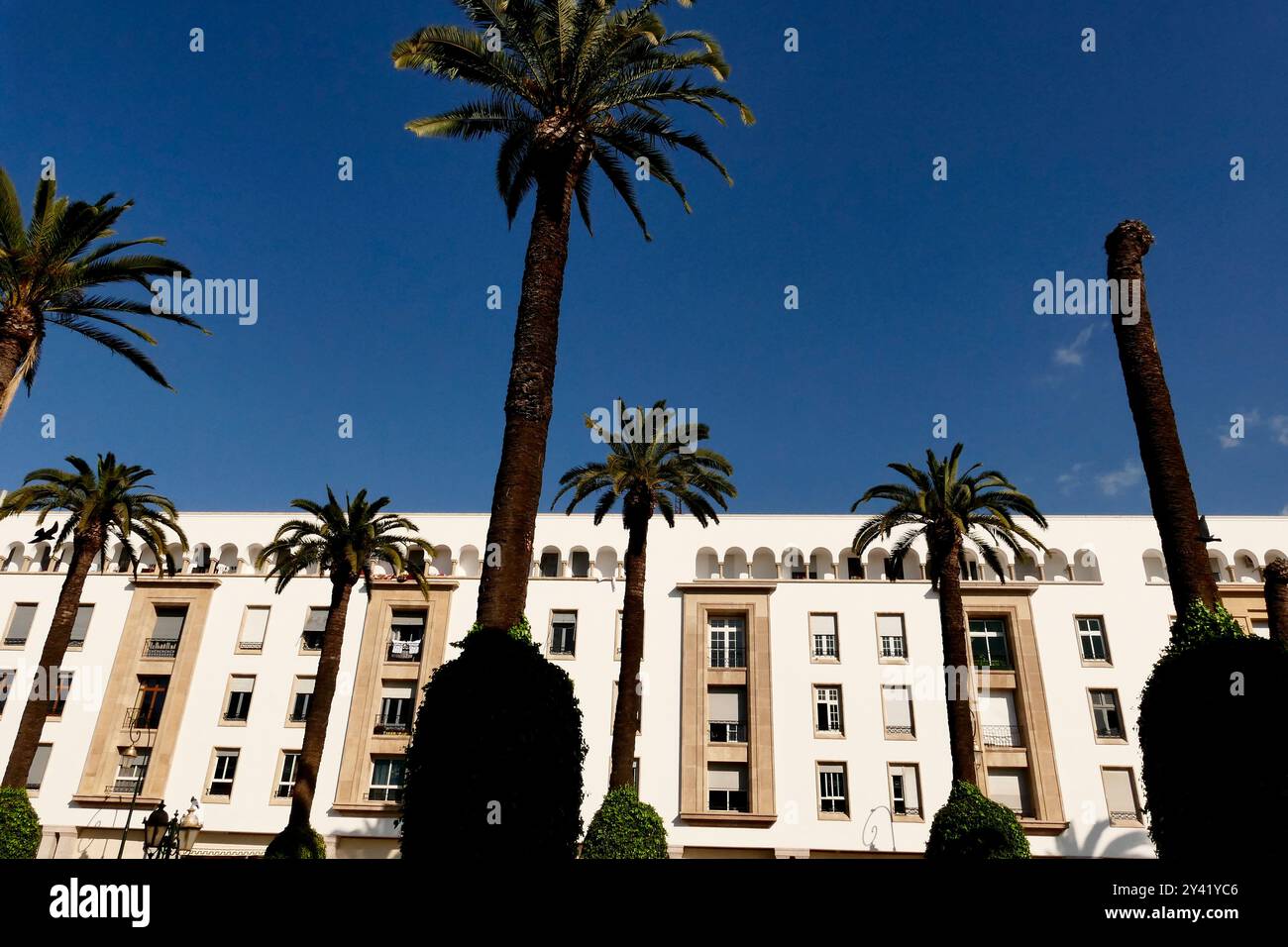The nouvelle ville of Rabat, modern neighborhood with colonial ...