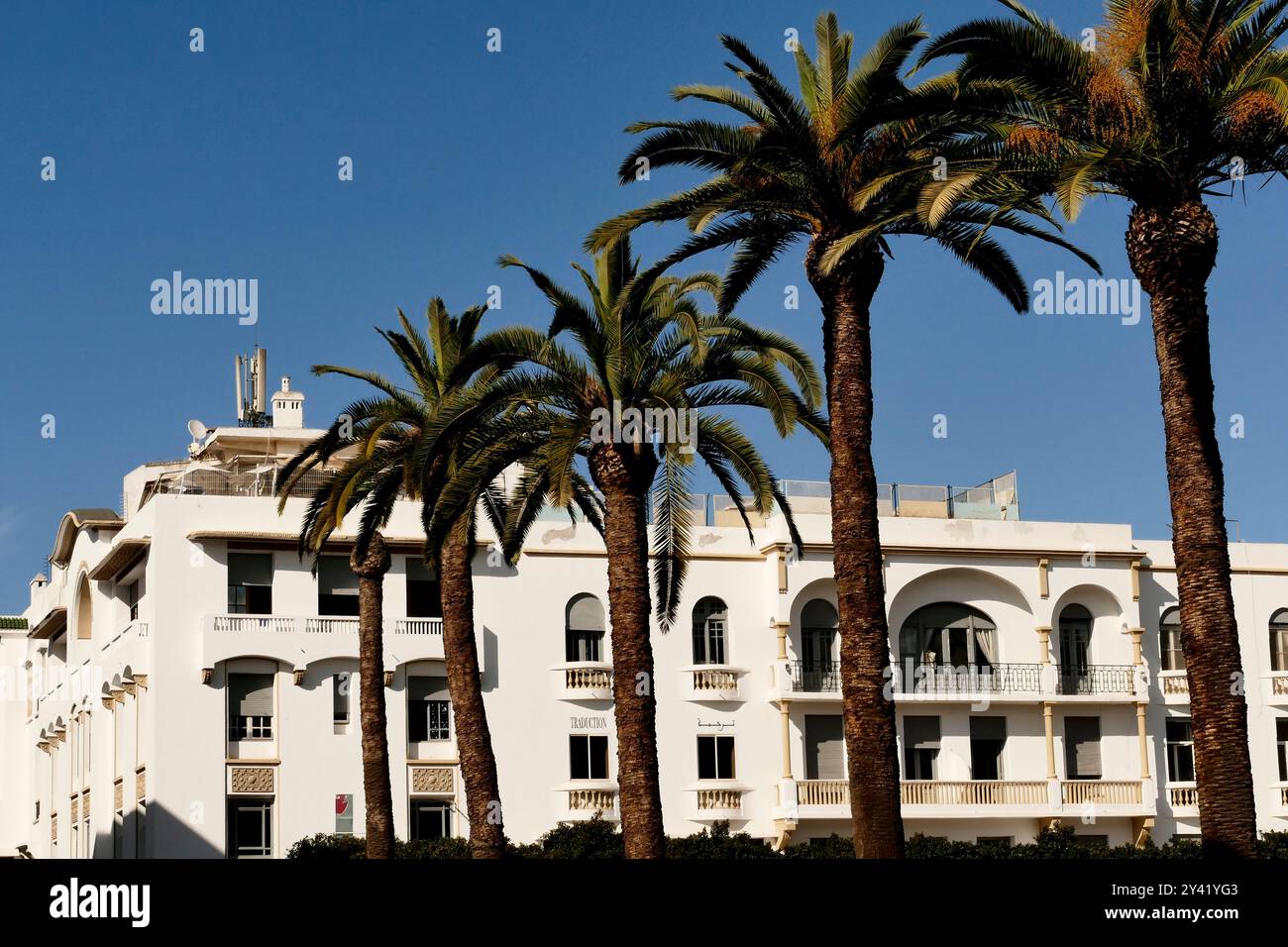 The nouvelle ville of Rabat, modern neighborhood with colonial ...
