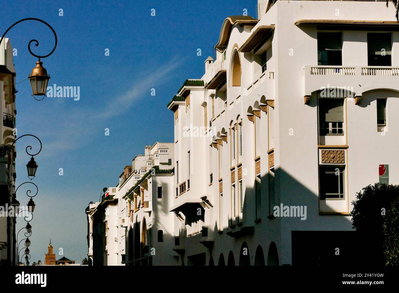 The nouvelle ville of Rabat, modern neighborhood with colonial ...