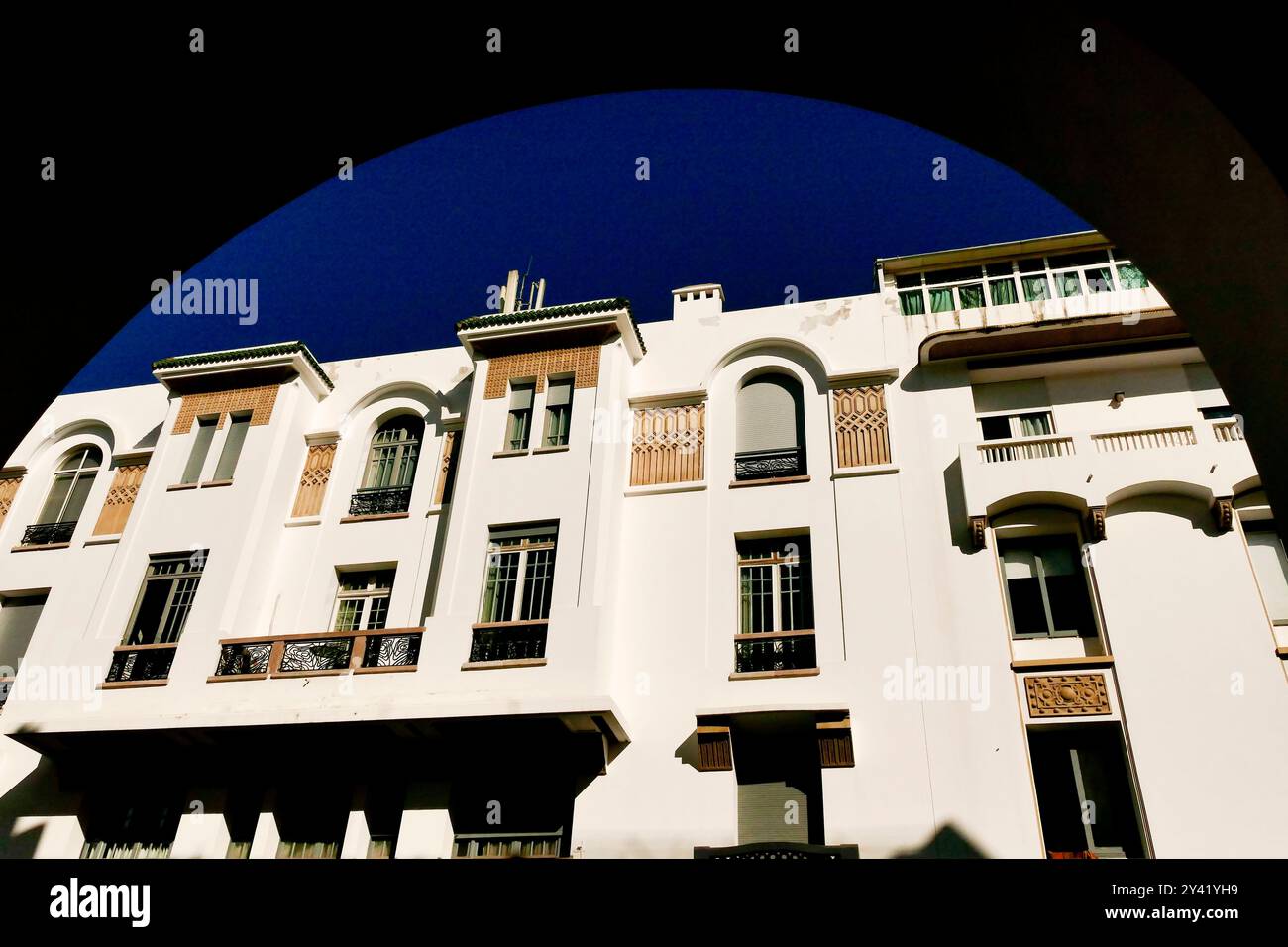 The nouvelle ville of Rabat, modern neighborhood with colonial ...