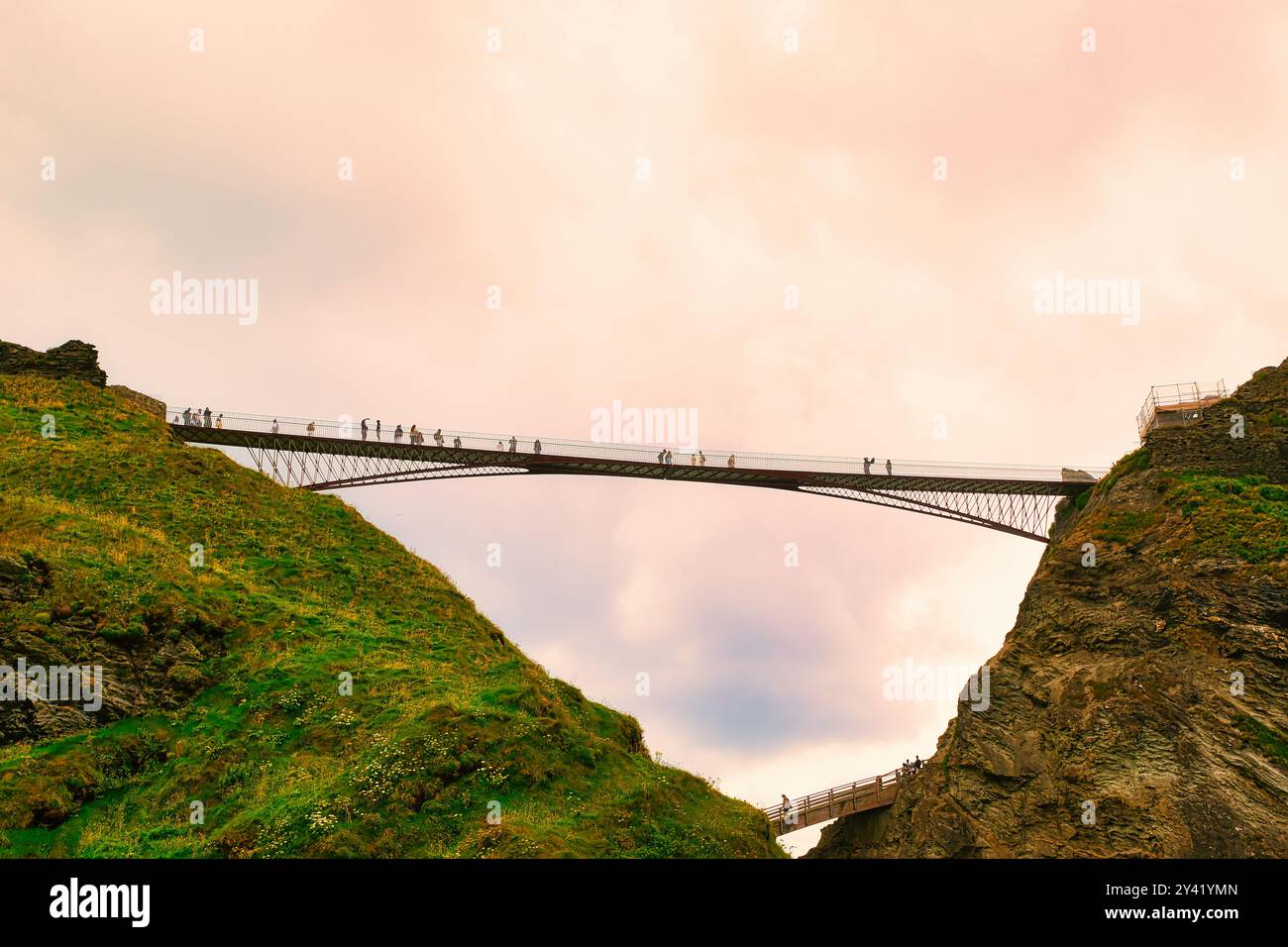 Dusk sea city connecting the river the dawn high hi-res stock ...