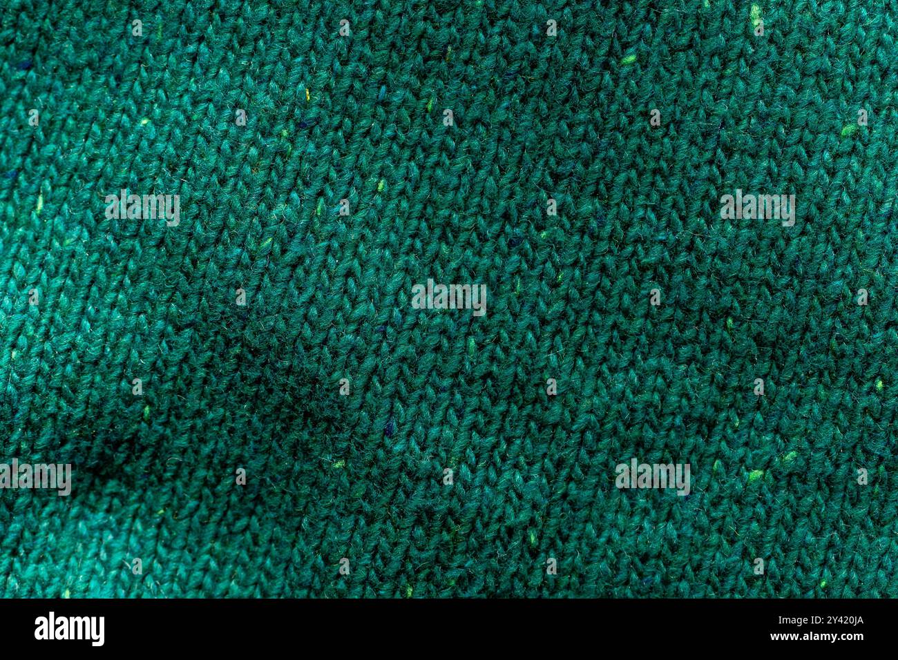 Handmade turquoise knitted wool blanket. Background textures Stock ...