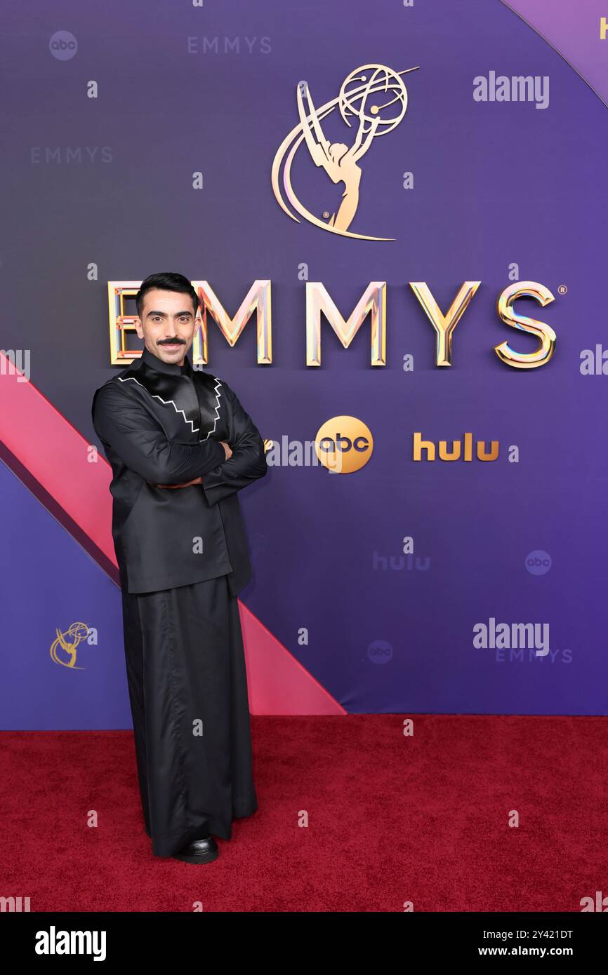 Rakan Al Shammari poses for a Red Carpet portrait at the 76th Emmy ...