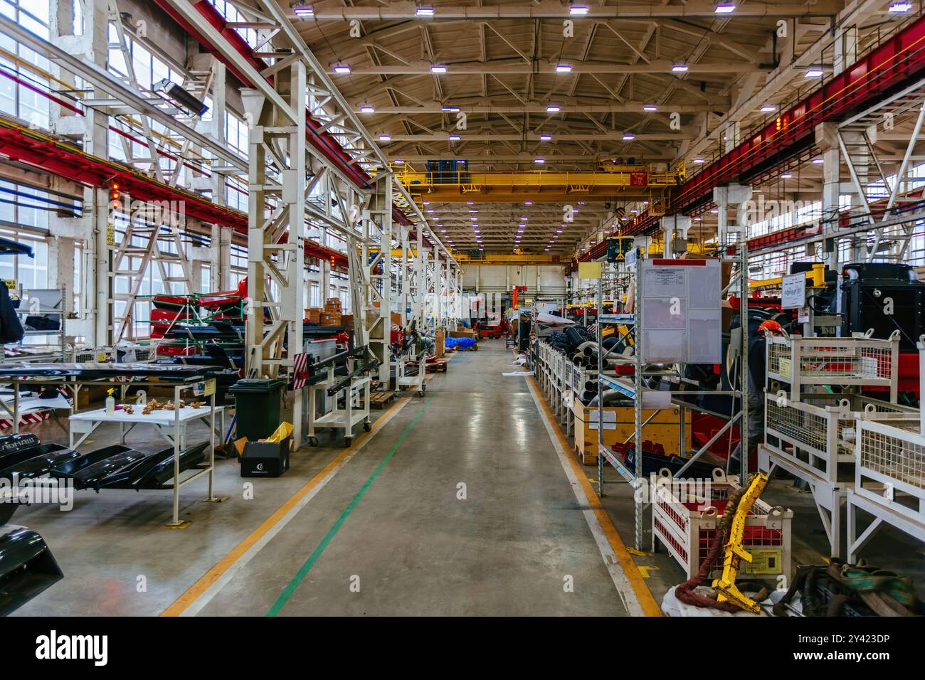 Industrial warehouse with machine spare parts Stock Photo - Alamy