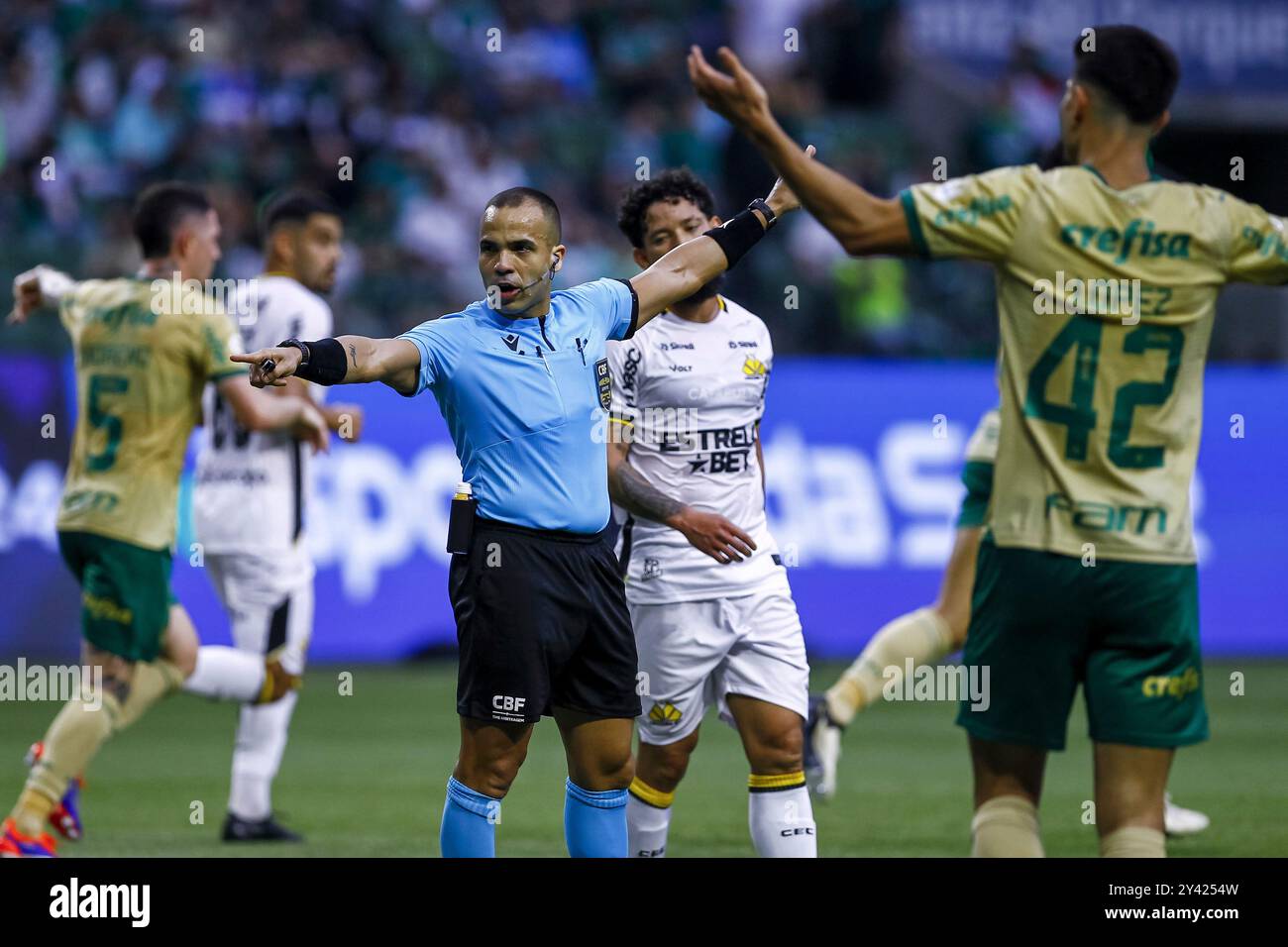 SP - SAO PAULO - 09/15/2024 - BRAZILIAN A 2024, PALMEIRAS x CRICIUMA - Referee Alex Gomes ...