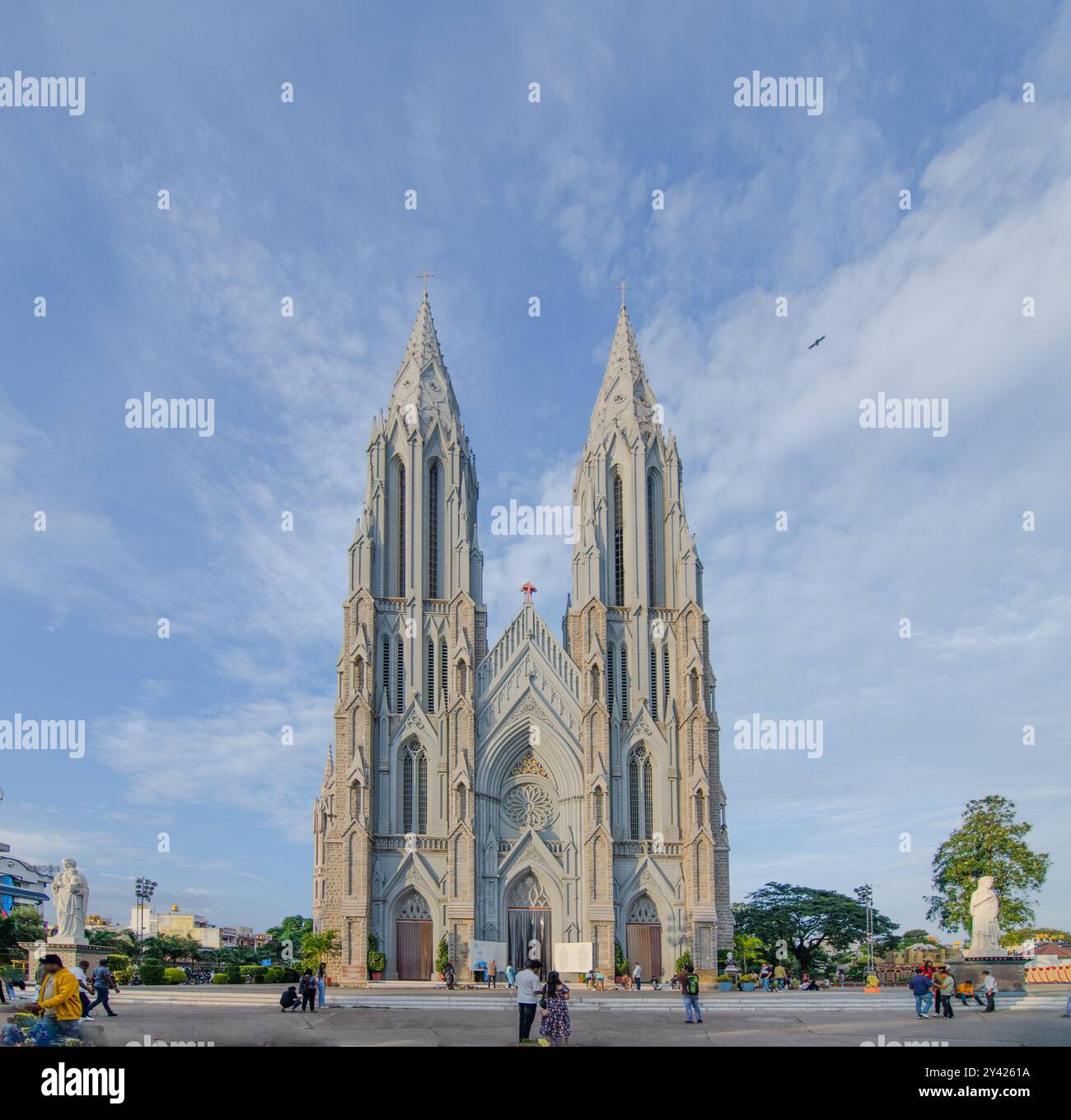 magnificent St. Philomena's Basilica church in Mysore, India Stock ...