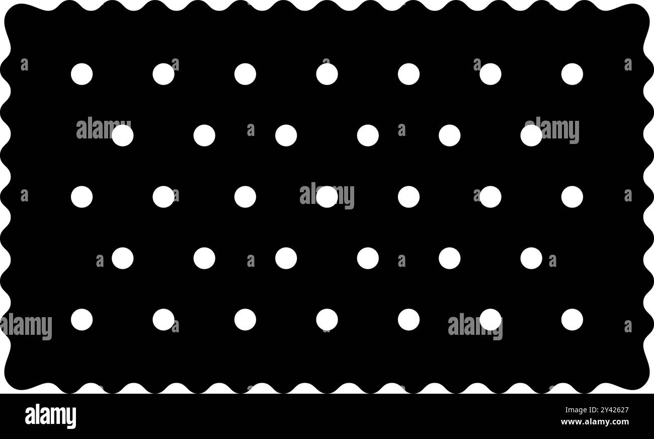 Cracker icon. Sweet or salty biscuit cookie in rectangle shape. Crunchy ...