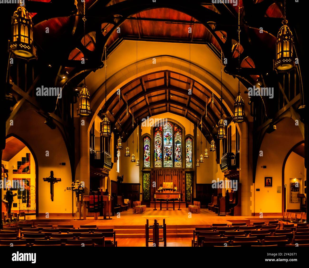 Inside view of Christ Church Cathedral, Vancouver, BC, Canada Stock ...
