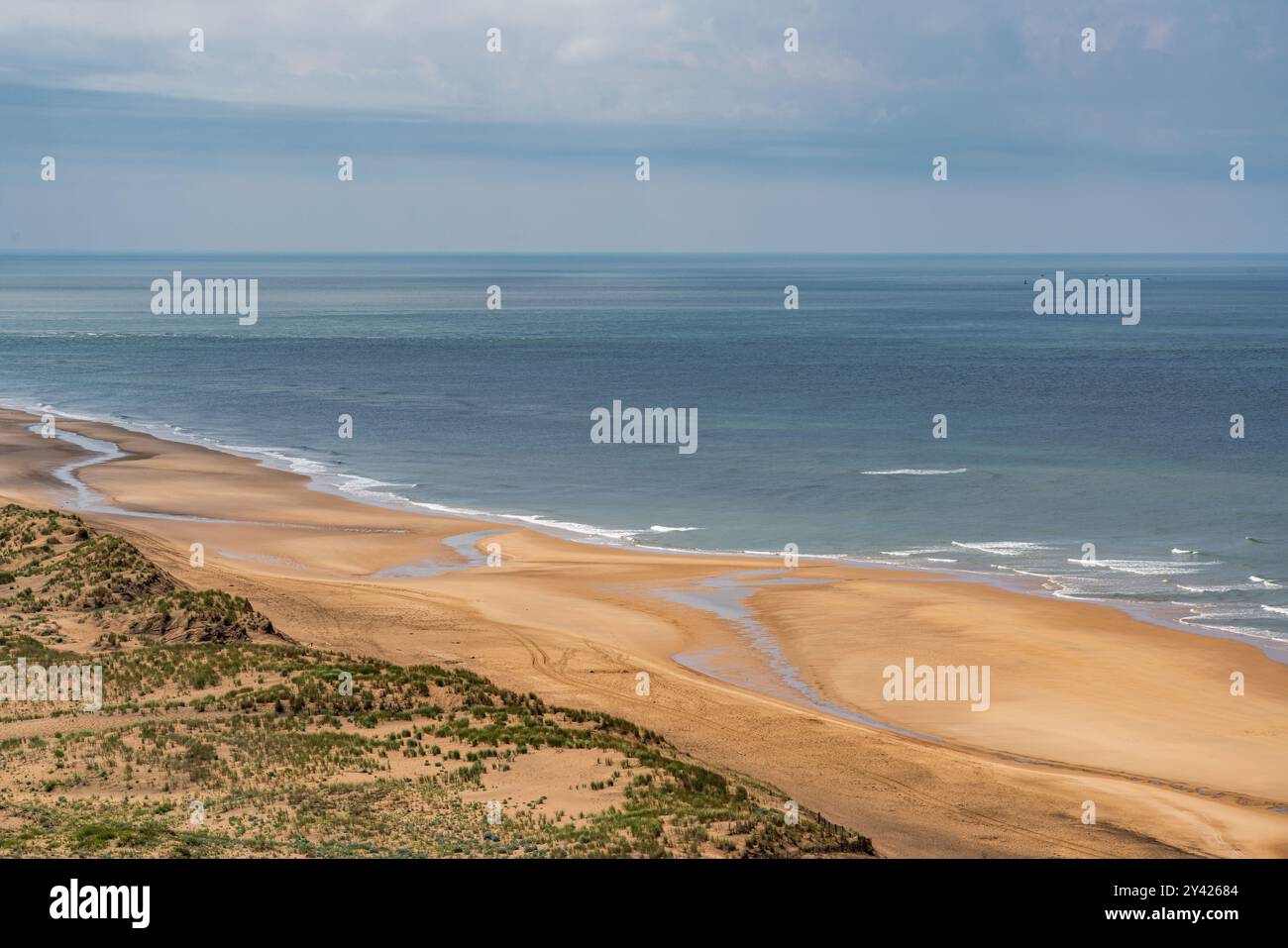 Aerial view of the Coubre beach at Charente-Maritime, France Stock ...