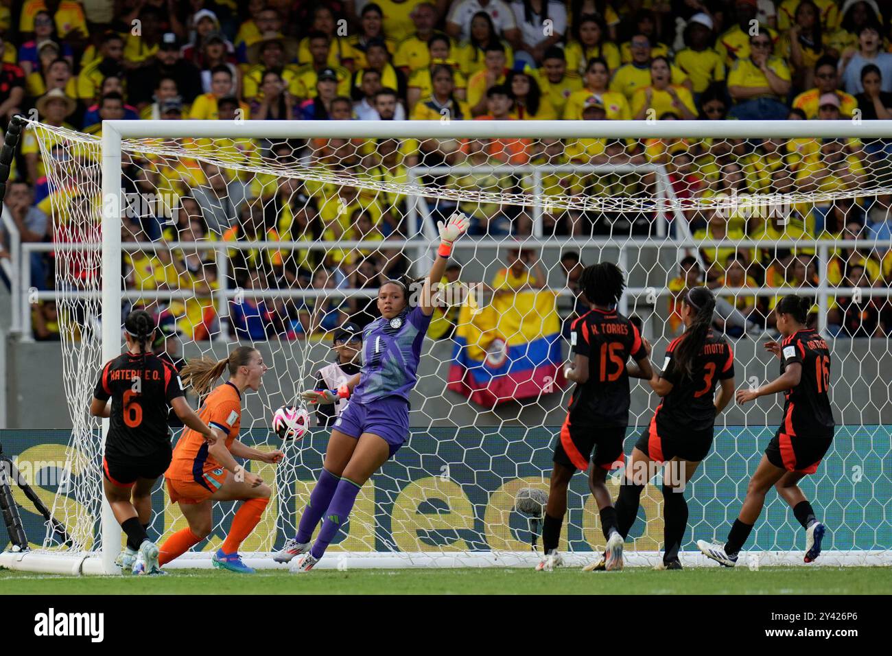 The Netherlands' Fleur Stoit, second from left, celebrates scoring her ...